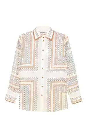 Zimmermann Patterned Button Down Shirt - Neutrals