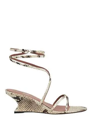 Paris Texas Nina Ankle Strap Wedge Sandals - Naturale