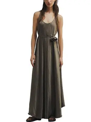 Marella Alcool Crinkle Twill Dress - Brown