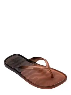 Melissa Beachwear Flip Flops - Brown/black