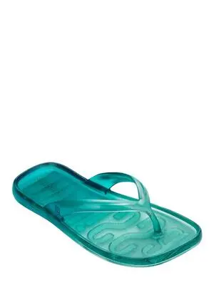 Melissa Beachwear Flip Flops - Green/blue