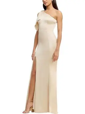 Dress The Population Georgina Asymmetrical Gown - Champagne