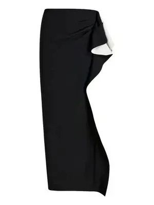 Proenza Schouler Cella Ruffled Maxi Skirt Black