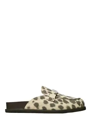 Tory Burch Leelee Printed Suede Mules - Neutrals