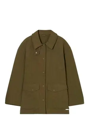 Closed Quilted Pocket Jacket - Green