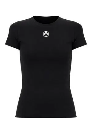 MARINE SERRE Printed T-shirt - Black