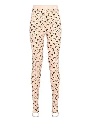 MARINE SERRE Moon" Leggings - Nude