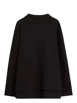 Max Mara High Neck Long Sleeve Top - Black