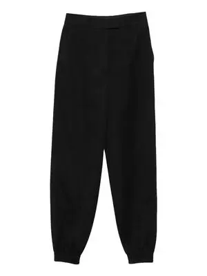 Prada Wool Tapered Trousers - Black
