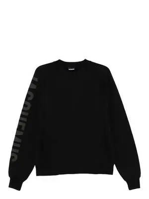 Jacquemus Long-sleeve Crew-neck Cotton Sweater - Black