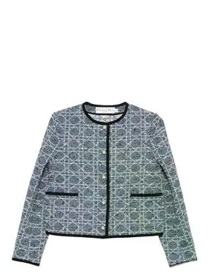 Dior Cannage Pattern Jacket - Blue