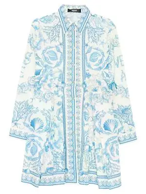 Versace Barocco Cotton Dress - White