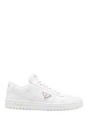 Prada Lace-up Leather Sneakers - White