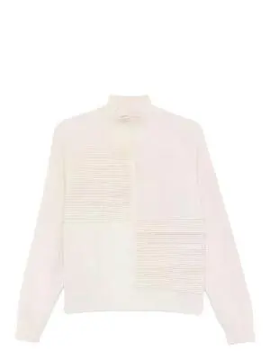 Eric Bompard Ottoman Ribbed Knit Sweater - Neutrals