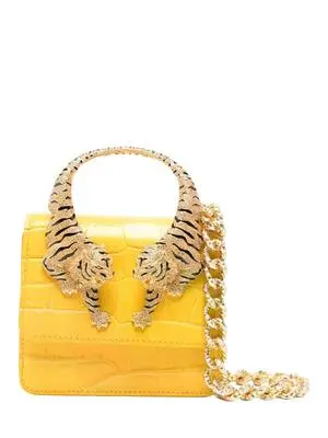 Roberto Cavalli Tiger Handle Shoulder Bag - Yellow