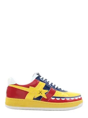 A BATHING APE Sta Low Kaws Chompers - Yellow/red/white