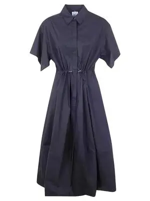 Mantū Drawstring Shirt Dress - Black