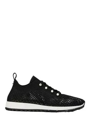 JIMMY CHOO Veles Embellished Sneakers - Black