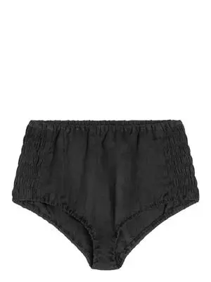 Dries Van Noten Shirred Micro Shorts - Black
