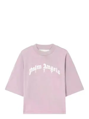 Palm Angels Logo Boxy T-shirt - Purple