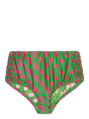Dries Van Noten Dotted Micro Shorts - Green