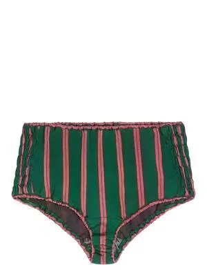 Dries Van Noten Striped Micro Shorts - Green