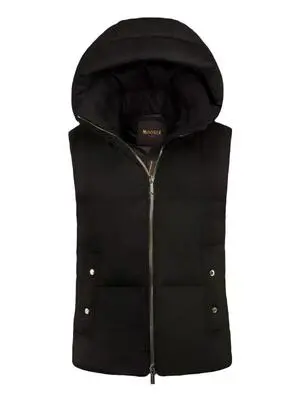 MOORER Fuente-ba1 Cashmere Gilet With Detachable Hood - Brown