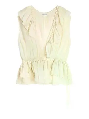 Dries Van Noten Ruffled Top - Neutrals