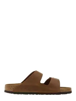 BIRKENSTOCK Arizona Leather Sandals - Brown