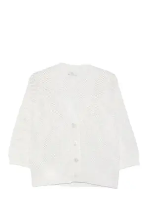 Peserico V-neck Buttoned Cardigan - White