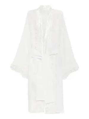 MAURIZIO BRASCHI Open-front Kimono - White