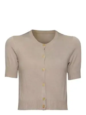 Arch4 Buttoned Knitted Top - Neutrals