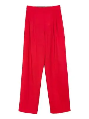 Max Mara Pleated Trousers - Red