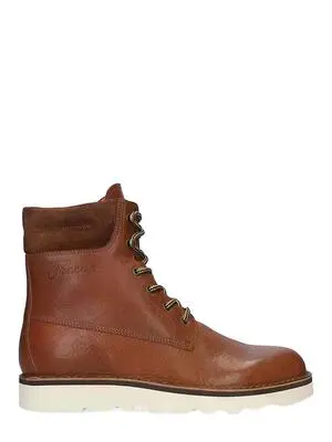 FRACAP Explorer Suede-panel Ankle Boots - Brown