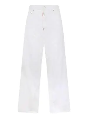 Dsquared2 Garment Dyed Baggy Jeans - White