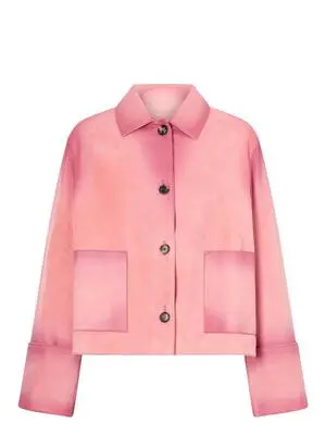 Loewe Distressed Suede Chore Jacket - Pink