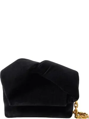 JW Anderson Twister Small Velvet Tote - Black