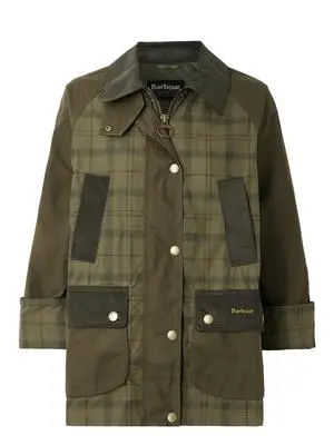 Barbour Beadnell Checked Cotton Jacket With Corduroy Trim - Green