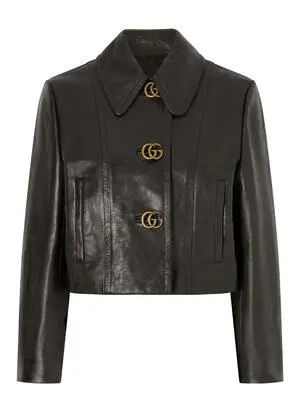 Gucci Leather Jacket - Black