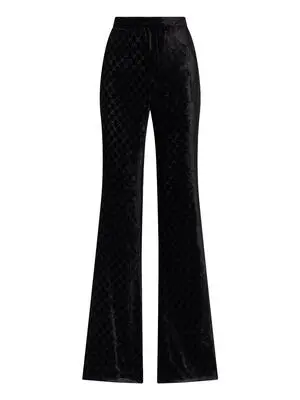 Gucci Gg Devoré-velvet Pants - Black