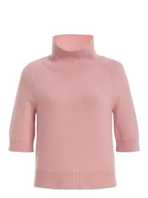 Oscar De La Renta Wool Half-sleeve Sweater - Pink