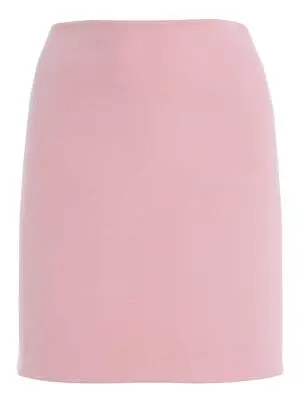 Oscar De La Renta Virgin-wool Mini Skirt - Pink
