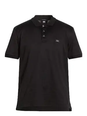 C.P. COMPANY C. P. Company Man Polo Shirt Light Grey Size M Cotton Black