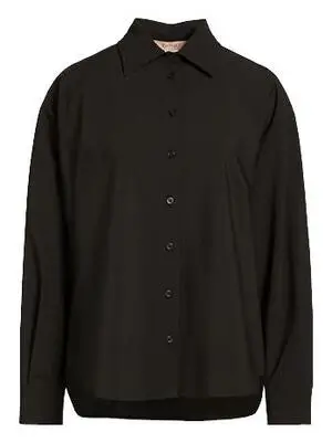 TWINSET Crepe Shirt With Designer Plaque - Black