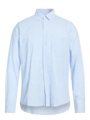 MANUEL RITZ Shirt Azure Size Linen, Cotton - Blue