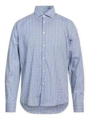 MANUEL RITZ Shirt Size Cotton, Elastane - Navy