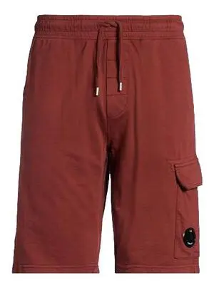 C.P. COMPANY Cotton French Terry Shorts - Red