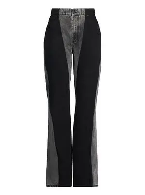 MUGLER Straight-leg Two-tone Jeans - Black