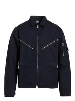 C.P. COMPANY Cotton-linen Jacket - Blue