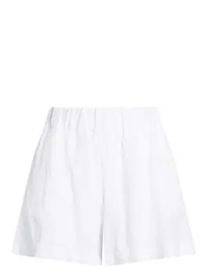 120% Lino Linen Relaxed Fit Shorts - White